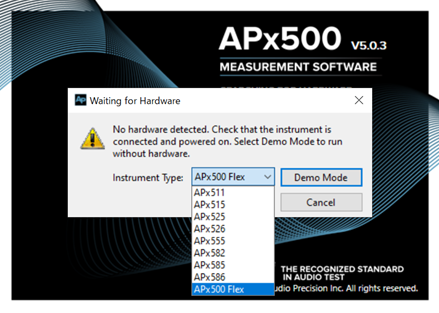 APx500 Flex デモソフト | RAWJ